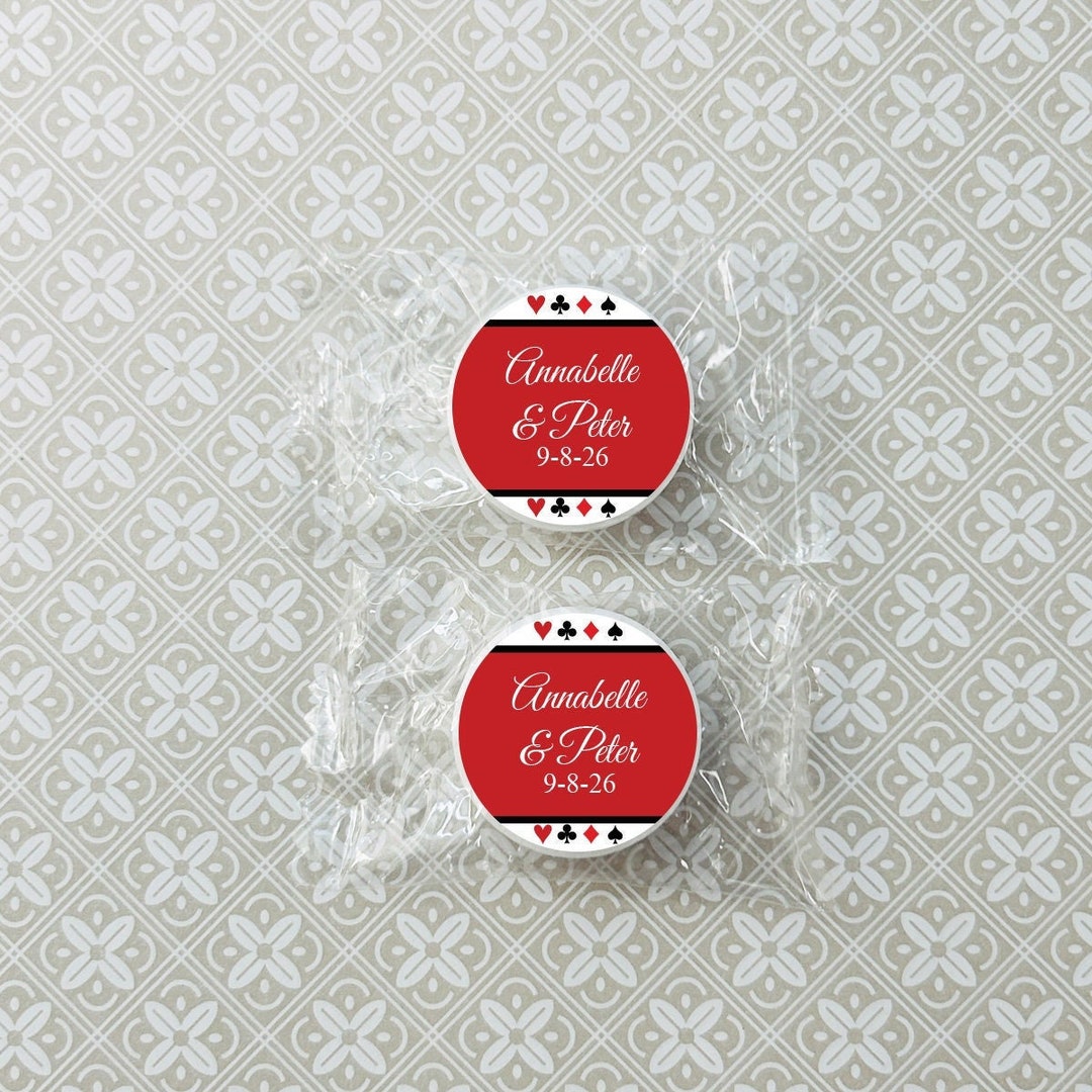 Printed Personalized Life Savers® Mints Candy Favors With Card Suits ...