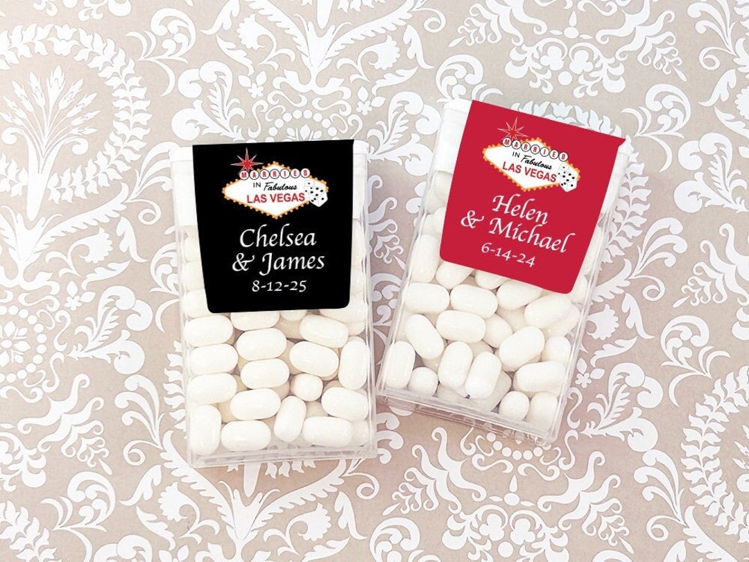 Printed Personalized Tic Tacs Mint Candy With Married in Fabulous Las ...