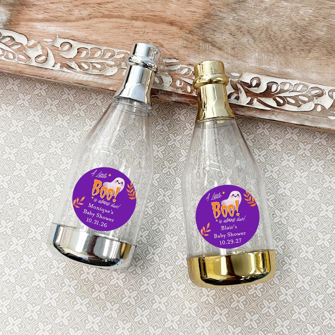Personalized Champagne Bottle Shaped Acrylic Plastic With A Little Boo ...