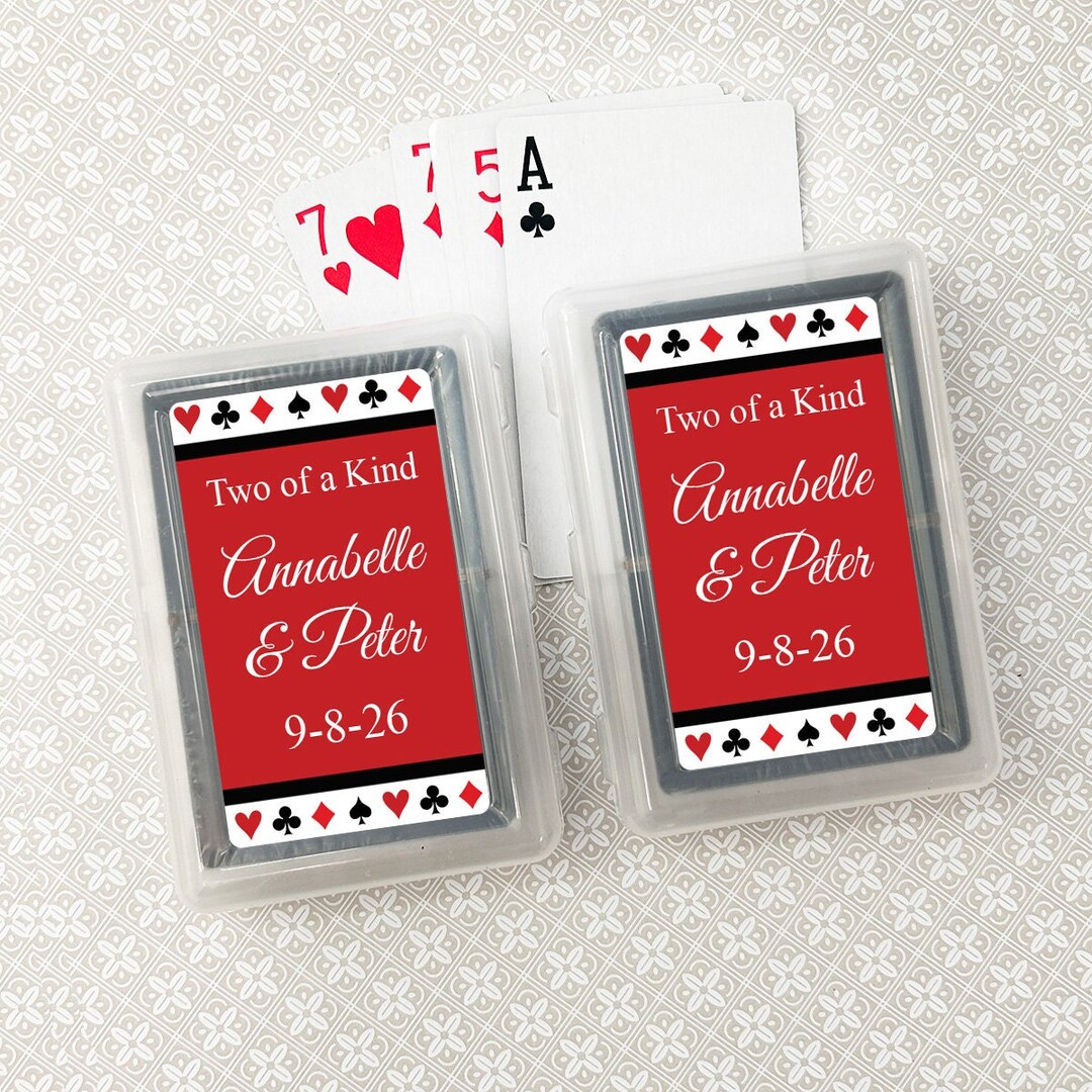 Printed Personalized Playing Cards With Card Suits Vegas Labels ...