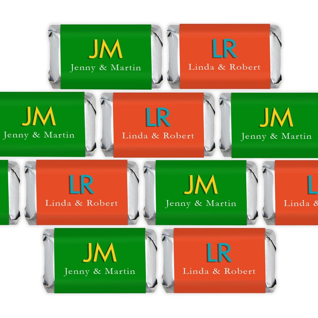 Mod Monogram Printed Personalized Assorted Hershey’s Miniatures ...