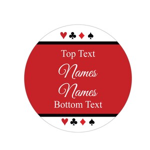 Printed Personalized Playing Cards With Card Suits Vegas Labels ...