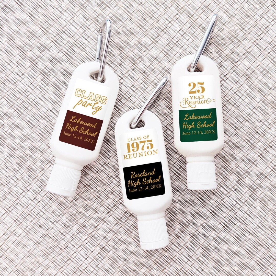 Printed Personalized Sunscreen SPF30 Carabiner Favors With Class ...