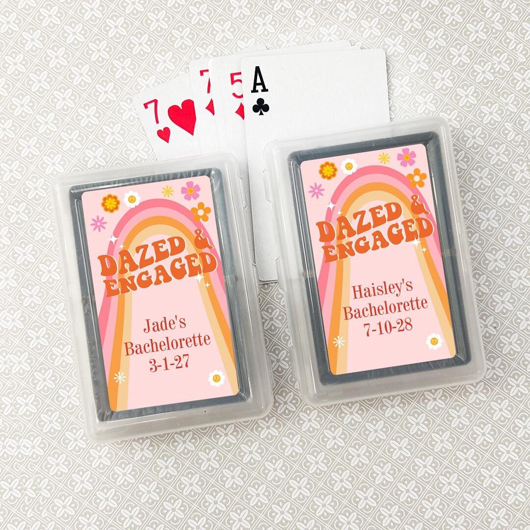 Dazed and Engaged Personalized Playing Cards Party Favors, Bulk ...