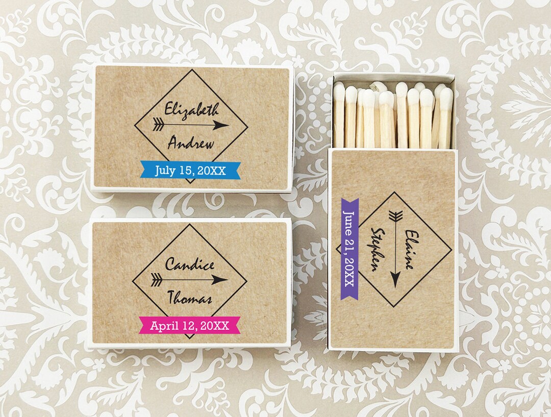 Wedding Bulk Matches, Kraft Personalized Matchboxes Matches, Matchboxes ...