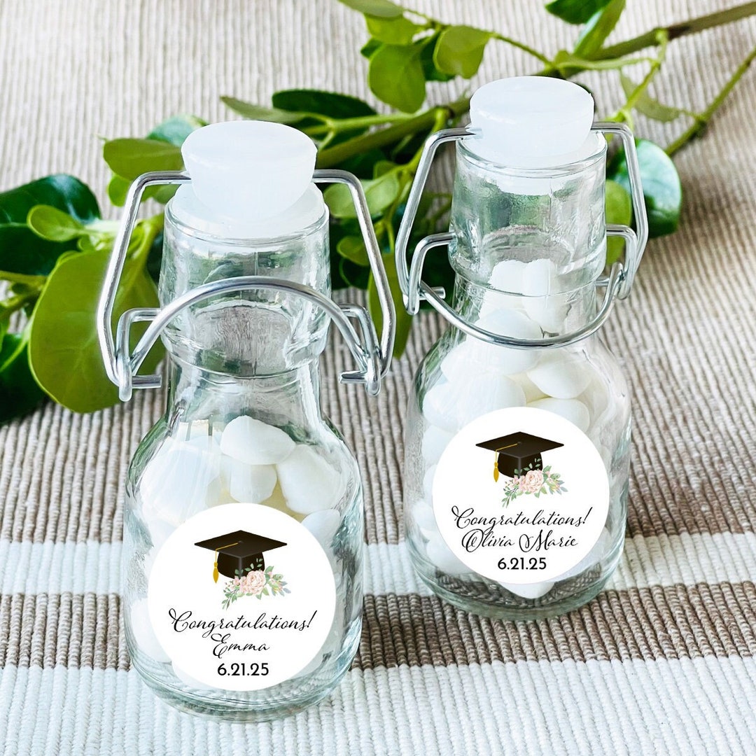 Printed Personalized Glass Bottle Swing Top Jar With Graduation Labels ...