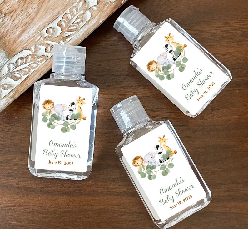 LABELS Only Personalized Baby Safari Animals Labels for Sanitizers ...