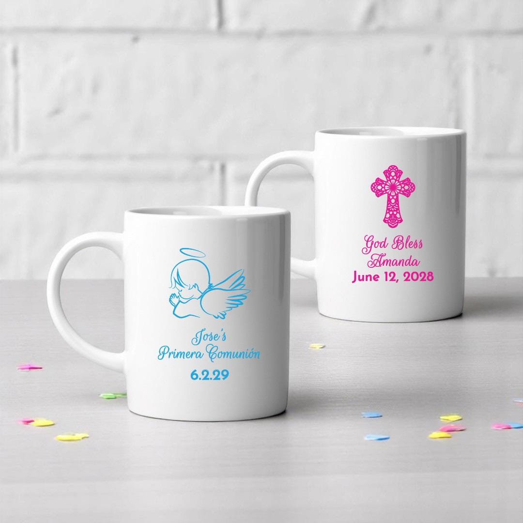 Printed Personalized First Holy Communion Primera Comunión White ...