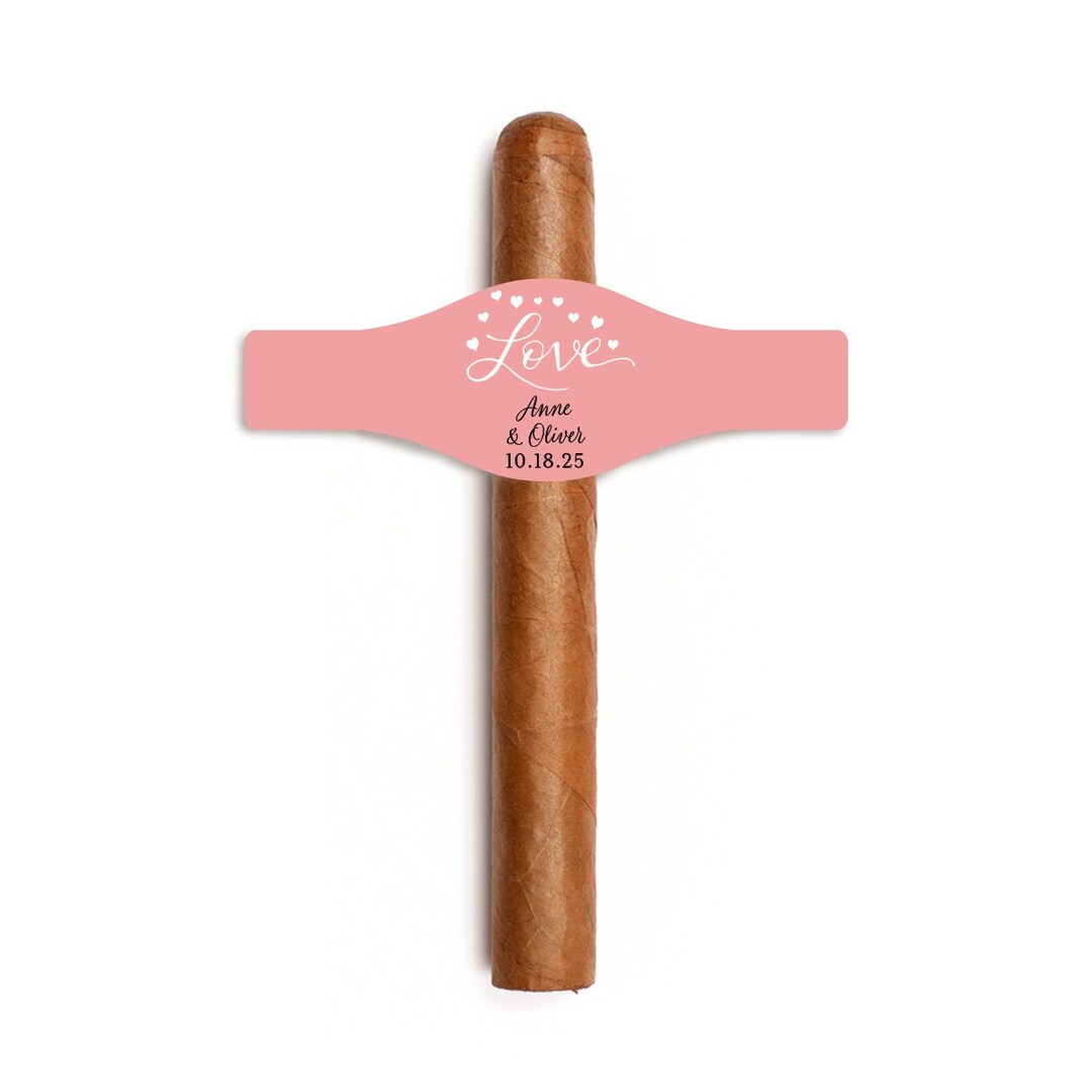 Printed Personalized Cigar Band Wedding Labels, Cigar Wedding Labels ...