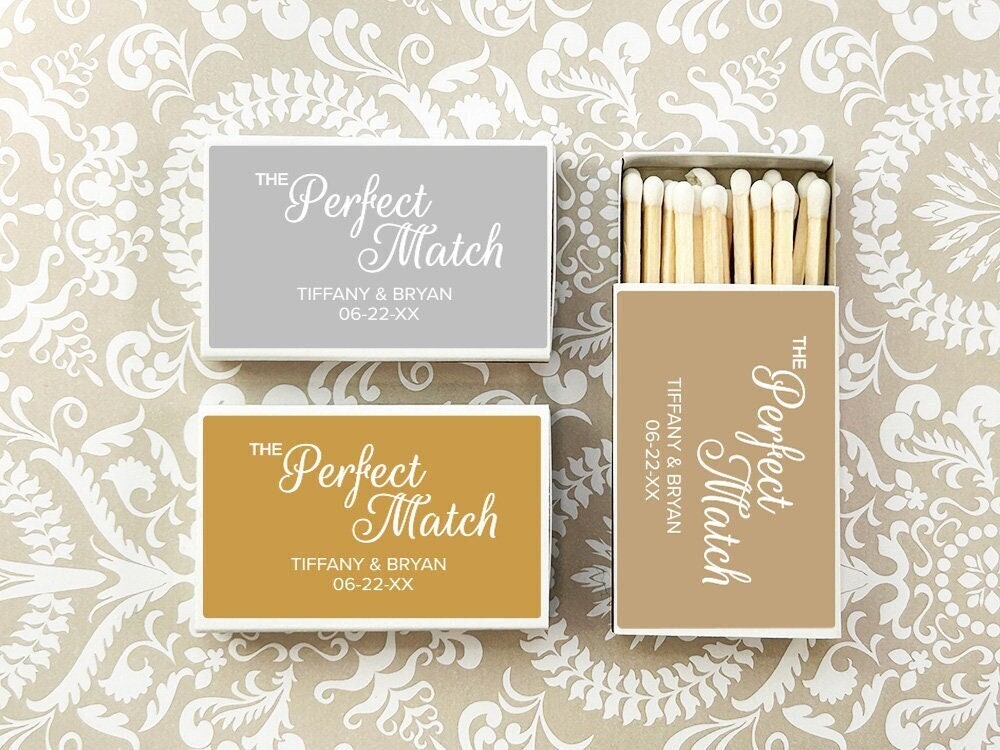 Wedding Bulk Matches, the Perfect Match Personalized Matchboxes Matches ...