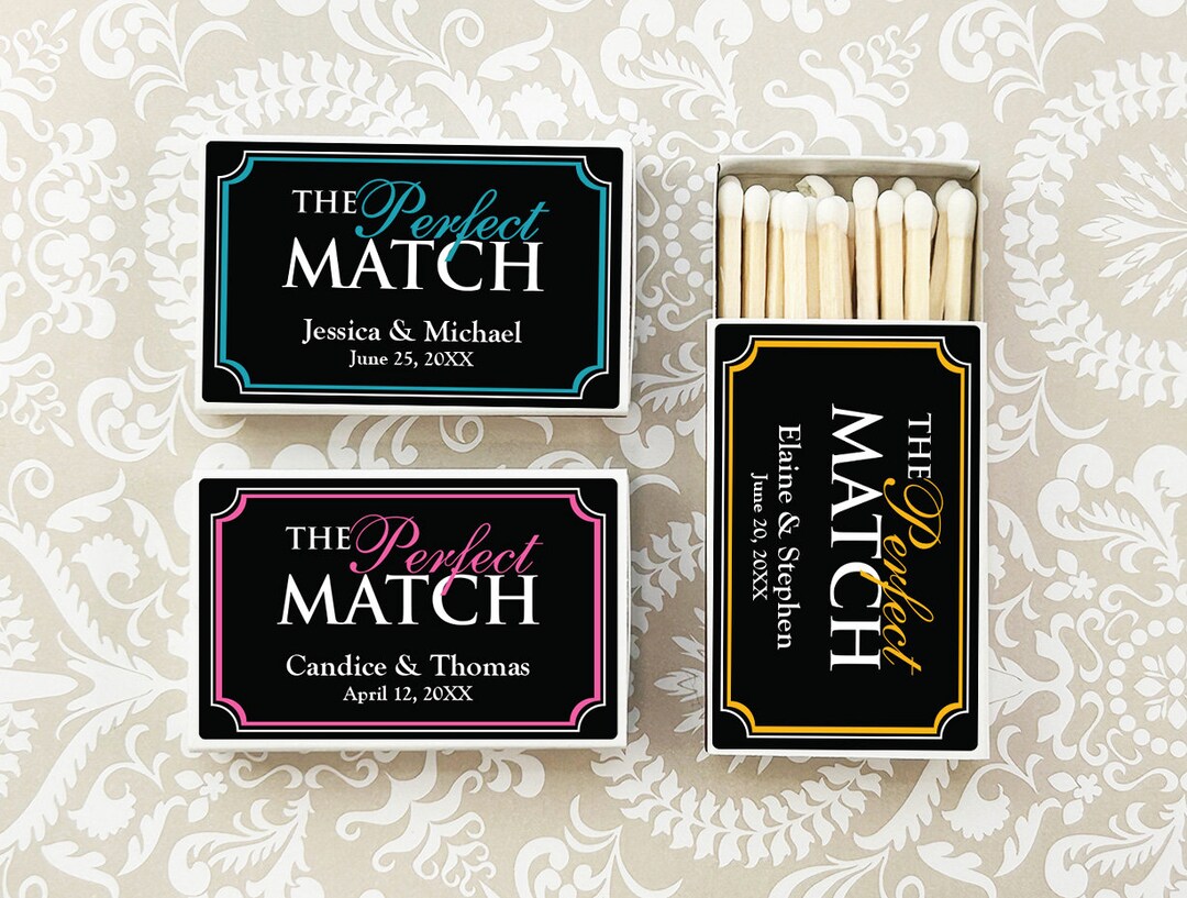 Wedding Bulk Matches, the Perfect Match Personalized Matchboxes Matches ...
