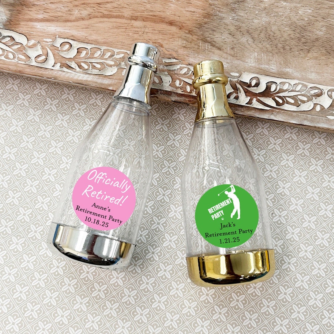 Personalized Champagne Bottle Shaped Acrylic Plastic Favors With ...
