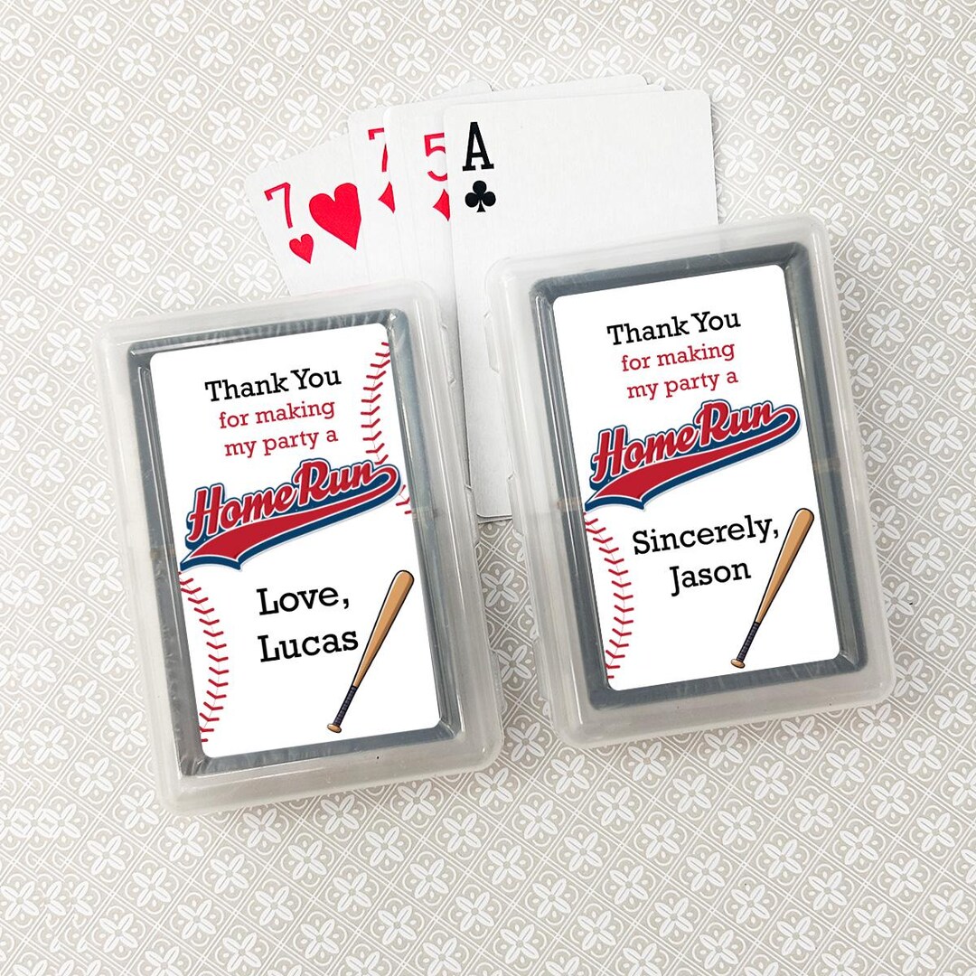 Baseball Birthday Personalized Playing Cards Party Favors, Bulk ...