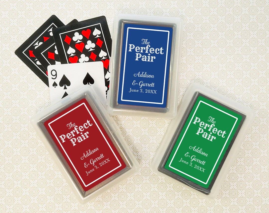 Wedding Bulk Playing Cards Favors, the Perfect Pair Personalized ...