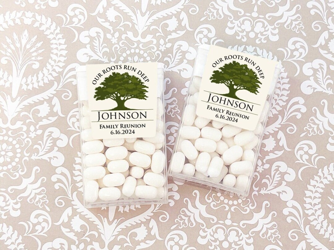 Printed Personalized Tic Tacs Mint Candy With Our Roots Run Deep Labels ...