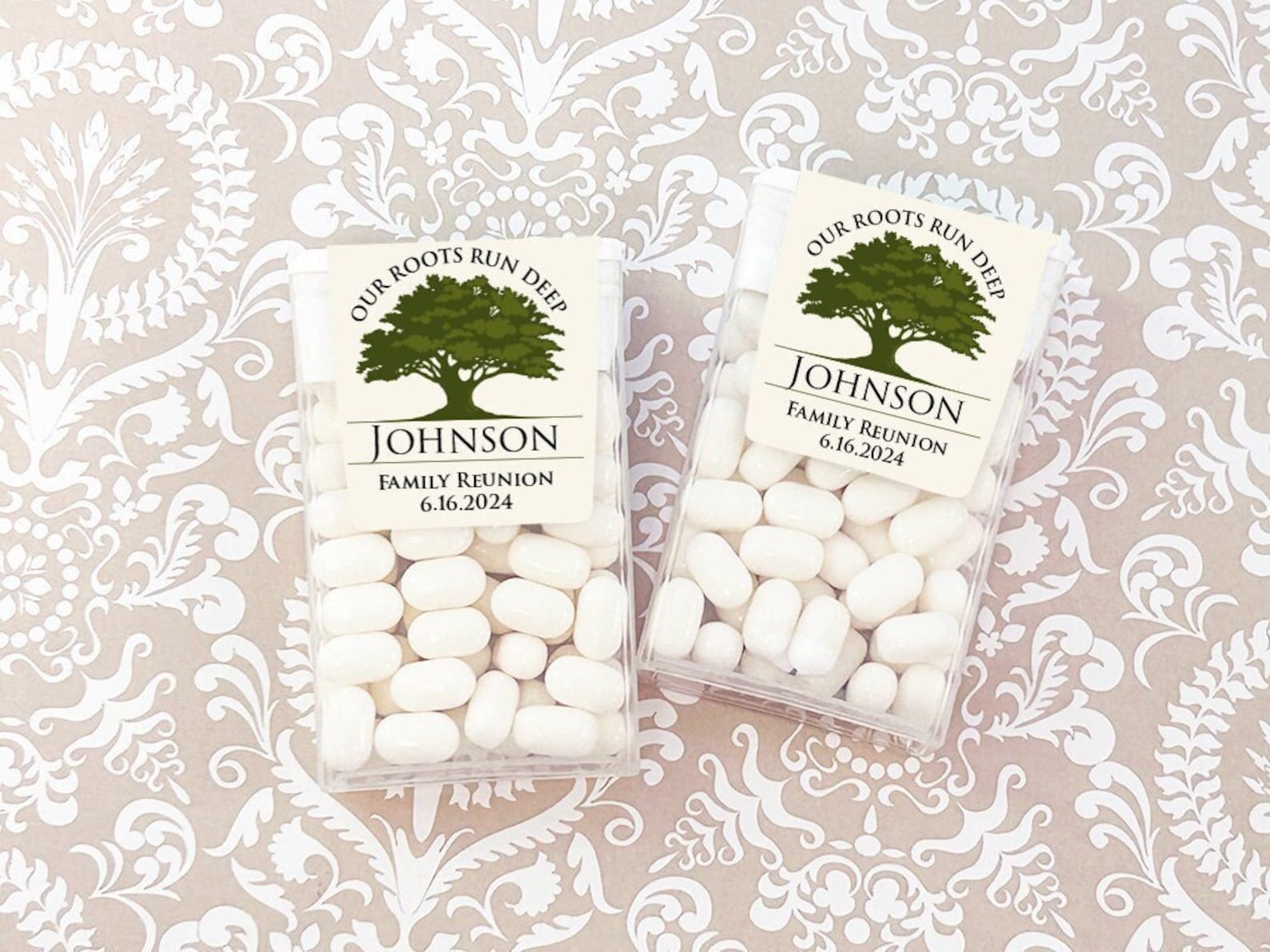 Printed Personalized Tic Tacs Mint Candy With Our Roots Run Deep Labels ...