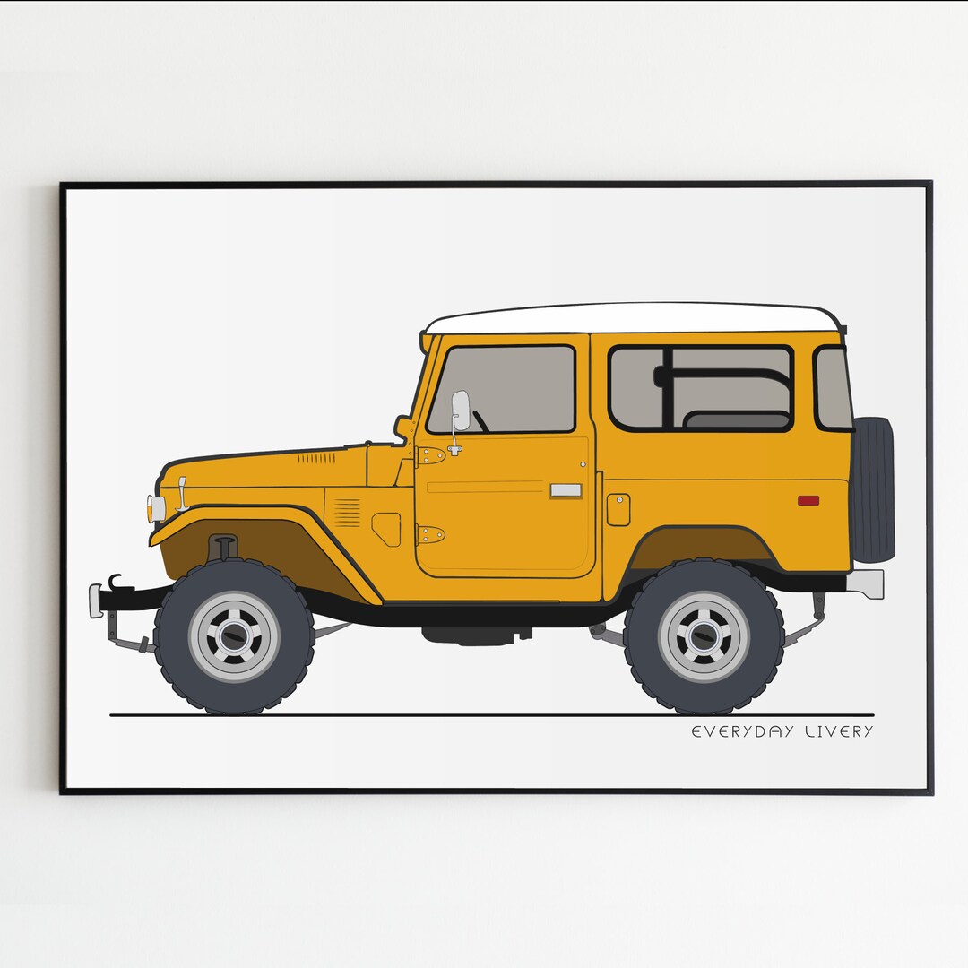 Iconic off Road FJ Unframed Poster | Automotive Art | Wall Art | Custom ...