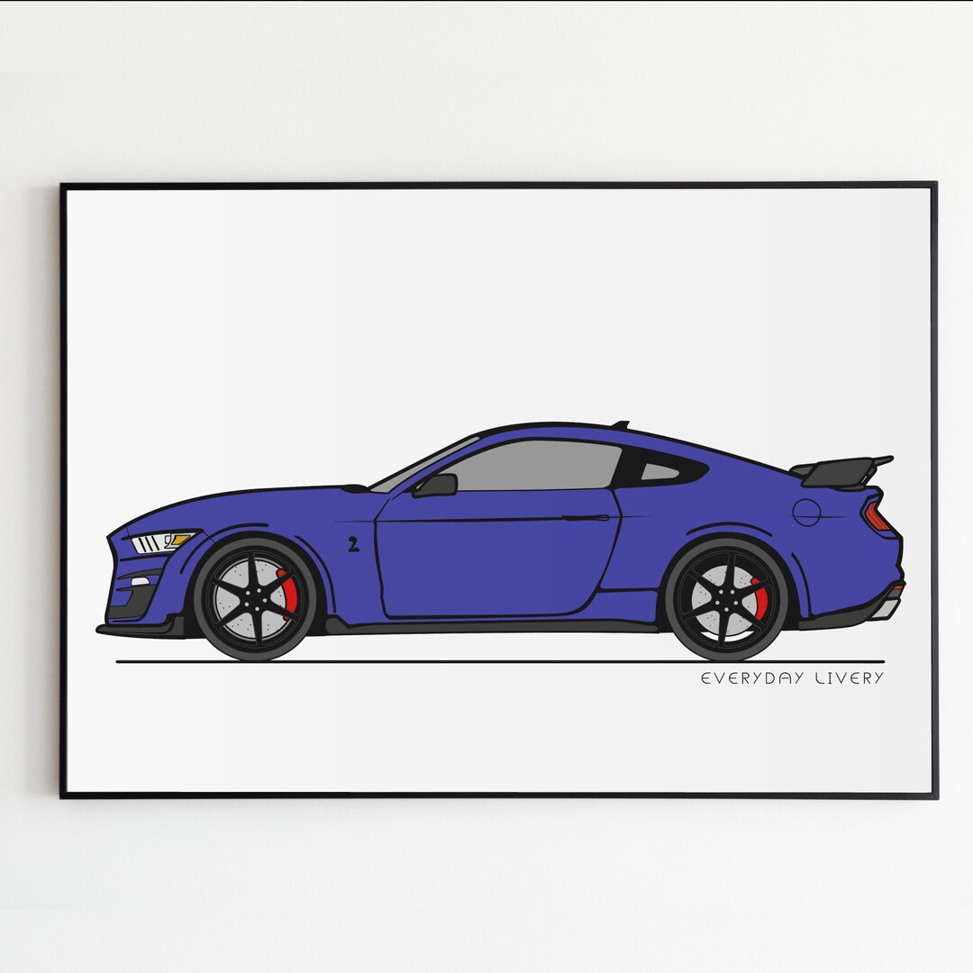 Modern American Muscle Car Unframed Poster | Automotive Art | Wall Art ...