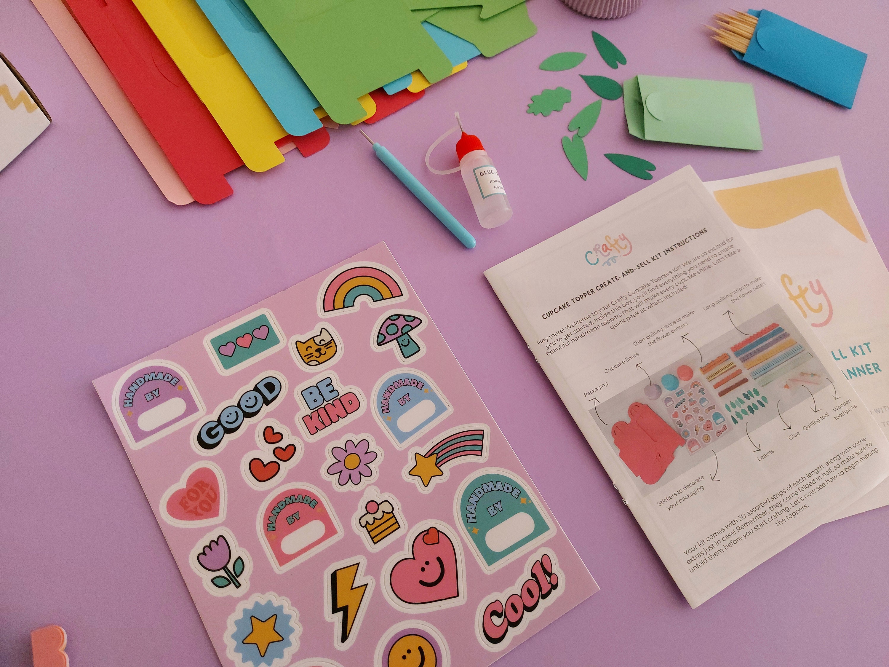 DIY Craft Kit for Empowering Girls Create and Sell Cupcake Topper ...
