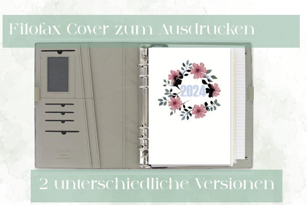 Filofax Cover 2024 / to Print Out /2 Versions /flower Pot - Etsy