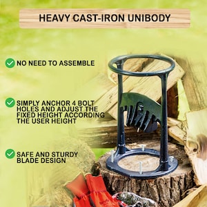 MCC Log Splitter With Hammer |cast Iron Wood Splitter |kindling ...