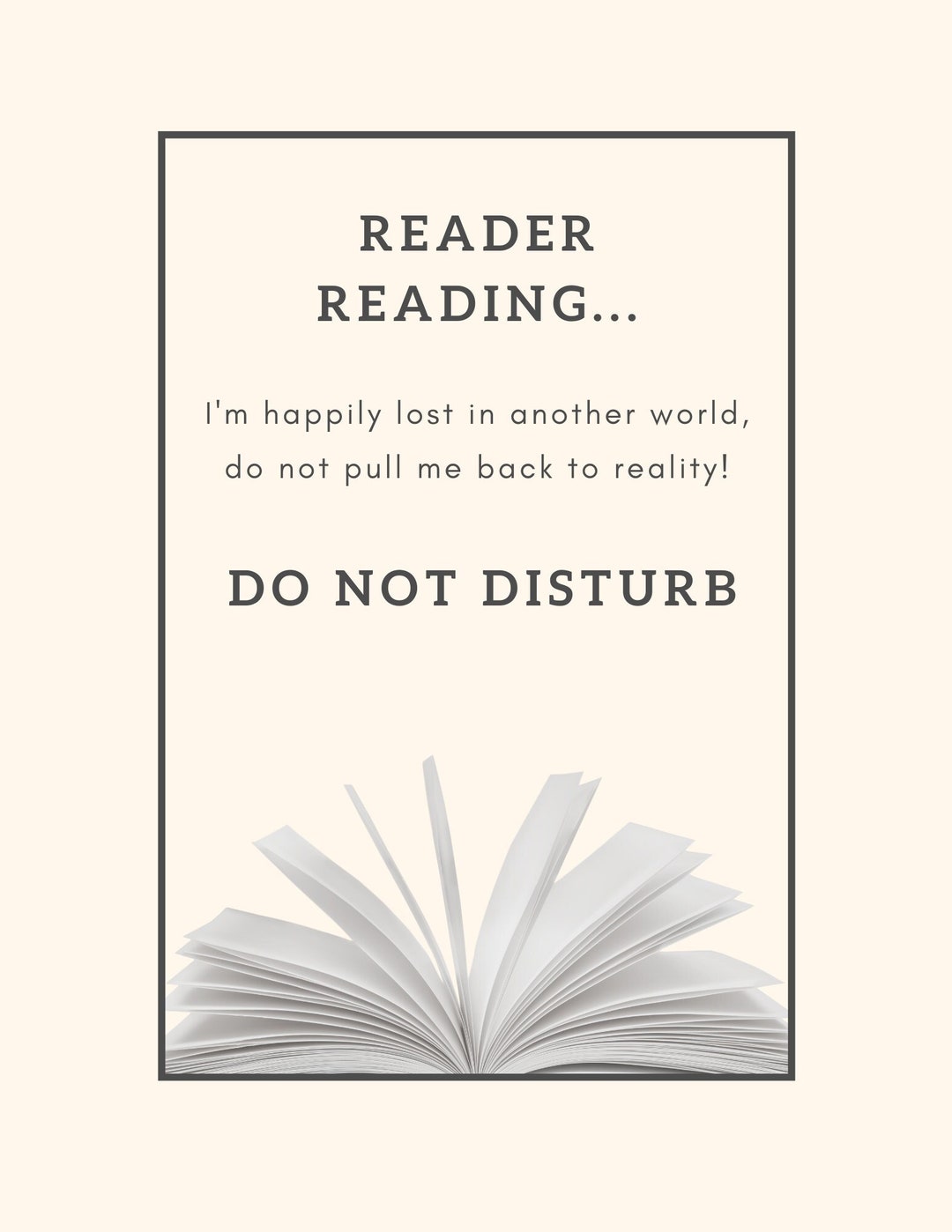 Do Not Disturb Reader Reading - Etsy