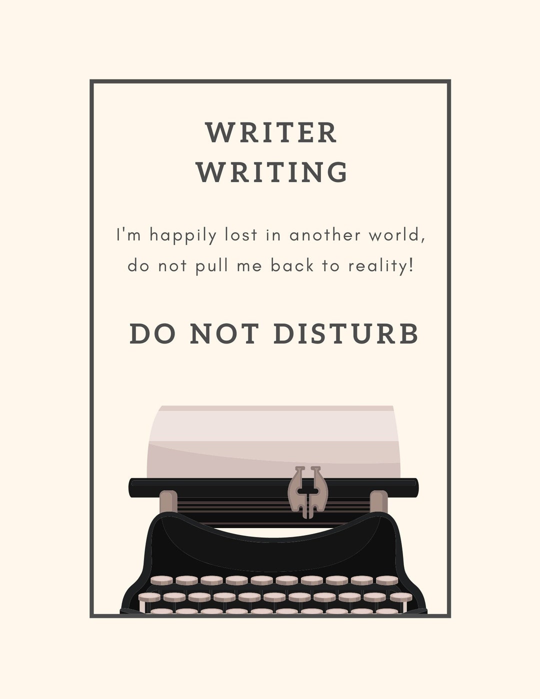 Do Not Disturb Writer Writing - Etsy