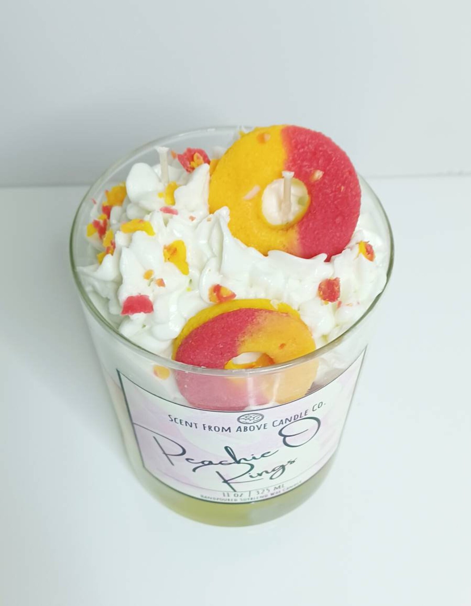 PEACH CANDLE Peachie O's Peach Ring Just Peachy | Etsy