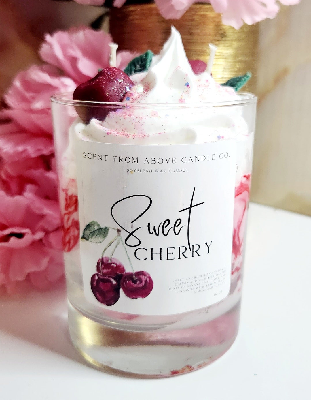 Sweet Cherry Candle, Dessert Candle, Sweet Candle, - Etsy