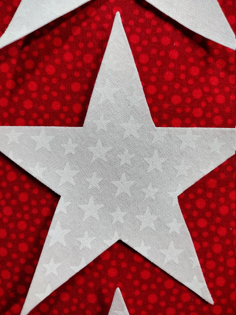 Cotton Applique Stars - Size Options - Etsy