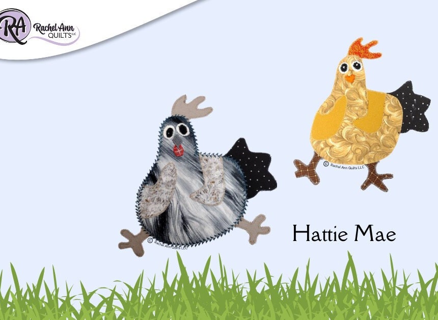Chicken Applique Pattern Set: Granny's Flock Rooster, Hens, Chicks (PDF ...
