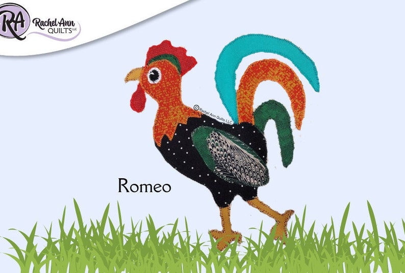 Granny's Flock Chicken Applique Pattern Set Rooster, Hens, Chicks ...