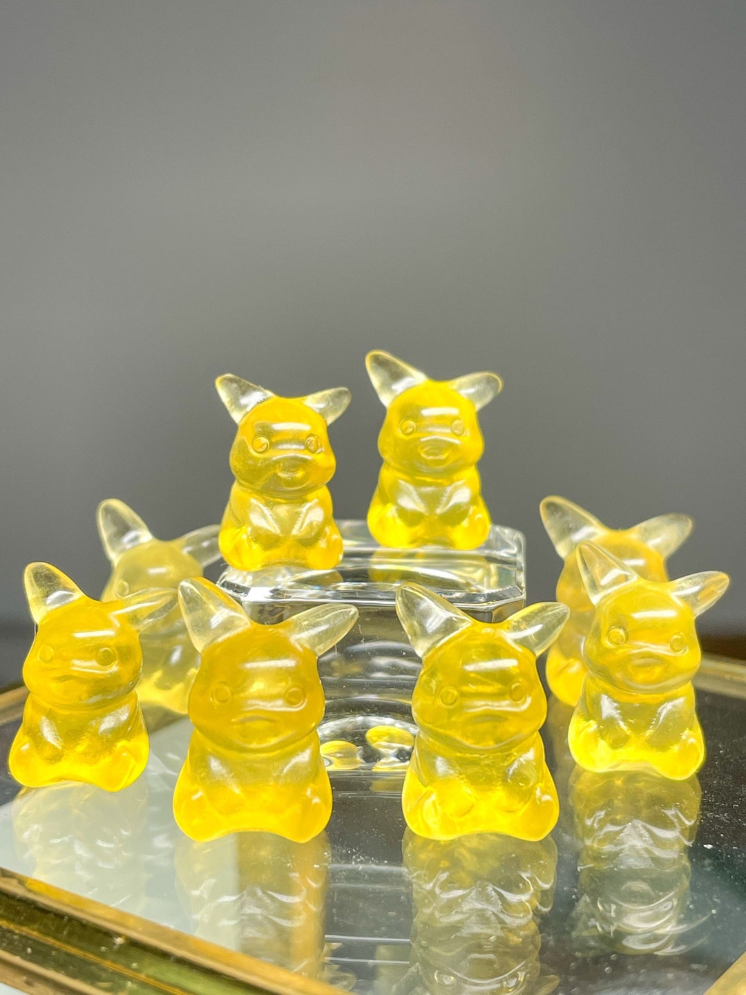 Mini Pokemon Crystal - Pikachu | Yellow Fluorite Pikachu | Pikachu ...
