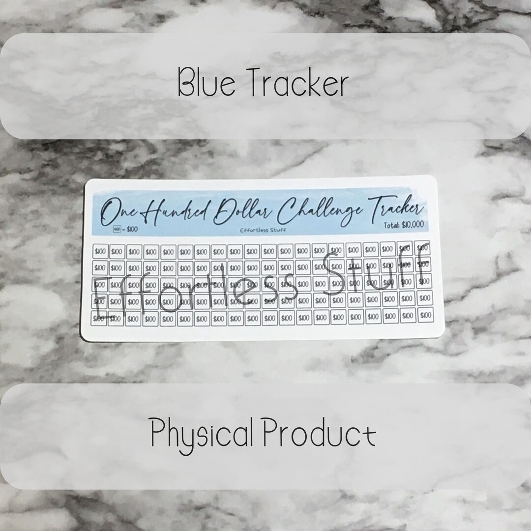 One Hundred Dollar Savings Challenge Tracker number Design - Etsy