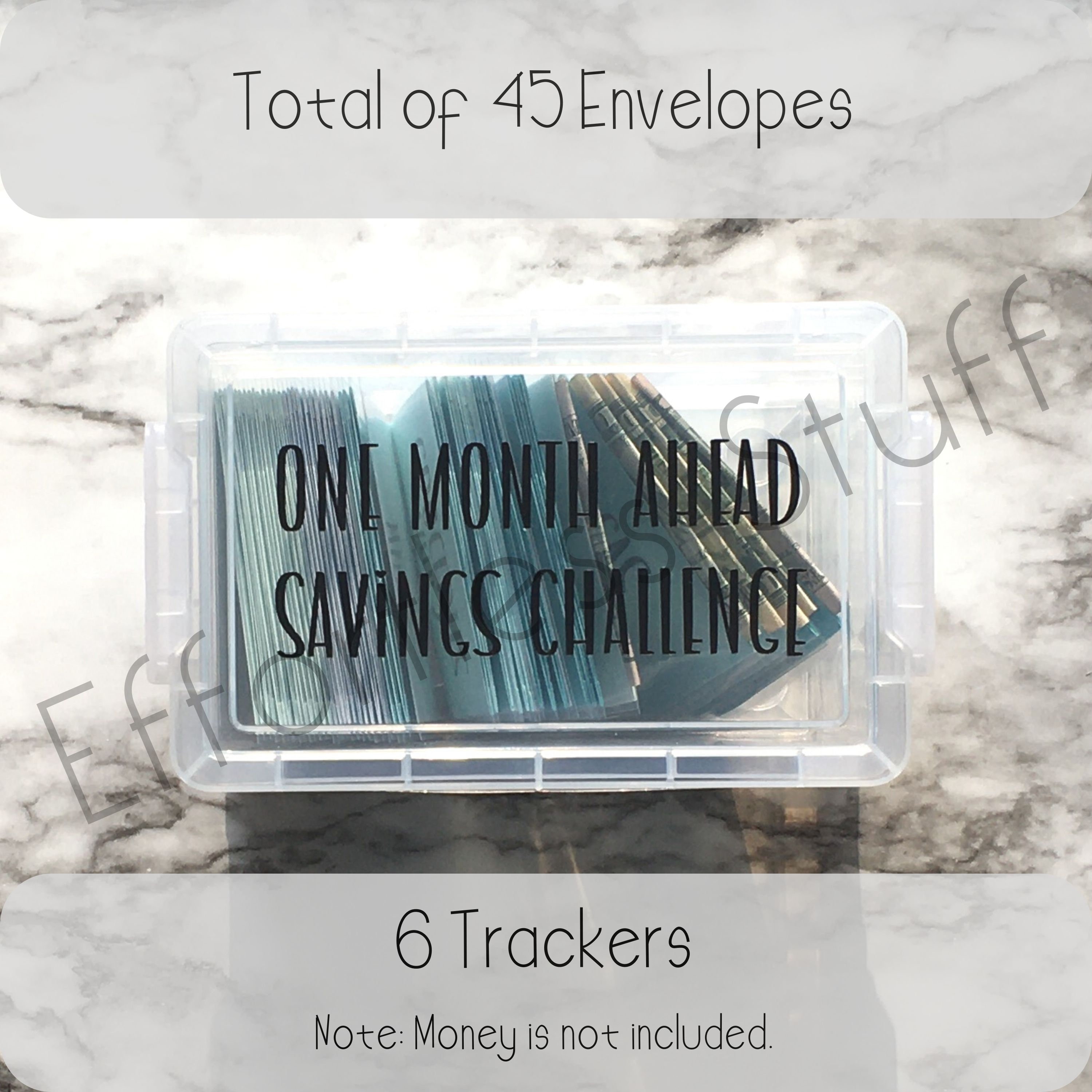 Blue One Month Ahead Savings Challenge | Savings Challenge Box | Blue ...