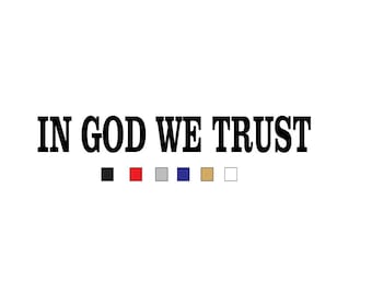 In God We Trust Window Decal | Etsy