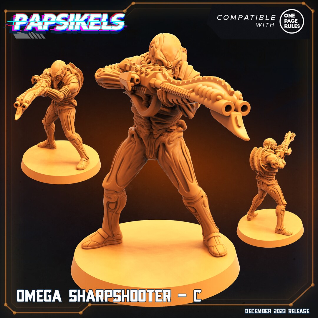 Omega Sharpshooter C Dnd Miniatures Tabletop Gaming Tabletop Miniature Sci-fi Cyberpunk - Etsy