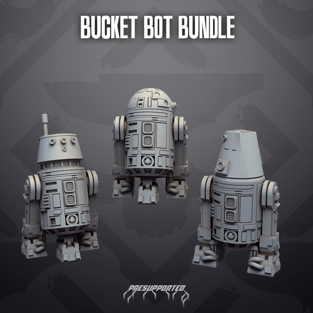 Bucket Bot Bundle - Set of 3 | 35mm | SW Legions | Dnd Miniatures ...