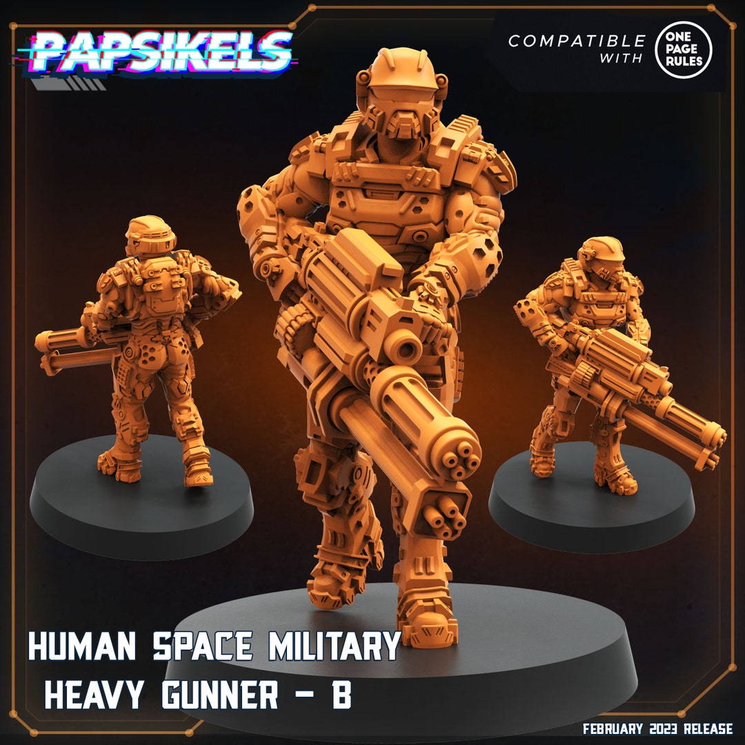Human Space Military Heavy Gunner - B - Etsy