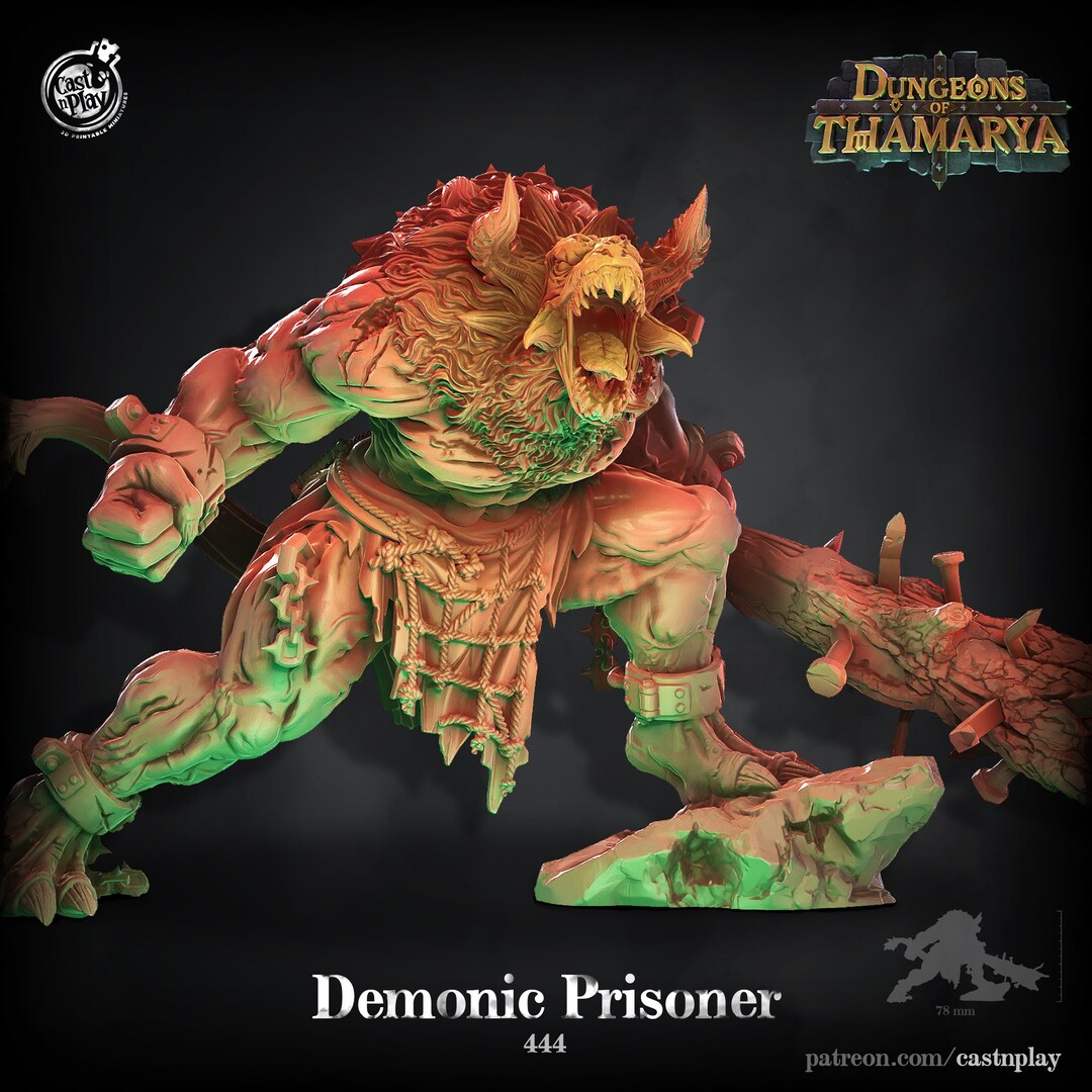 Demonic Prisoner Dnd Miniatures Fantasy Rpg's Tabletop Miniatures - Etsy