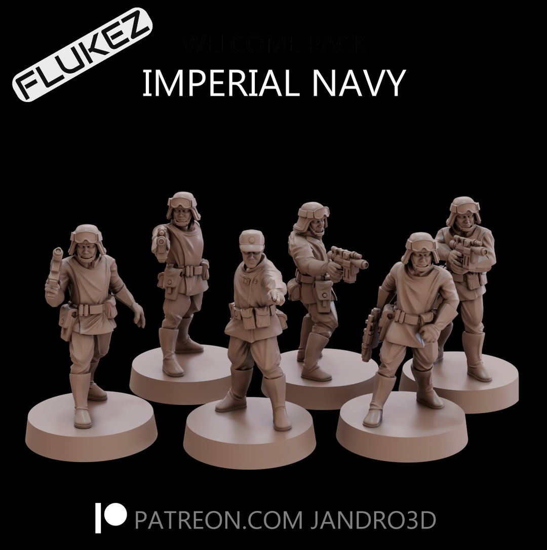 Imperial Navy Set of 6 35mm SW Legions Dnd Miniatures Tabletop Gaming ...