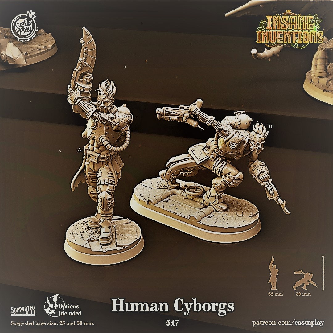 Human Cyborgs | Dnd Miniatures | Fantasy | Rpg's | Tabletop Miniatures ...