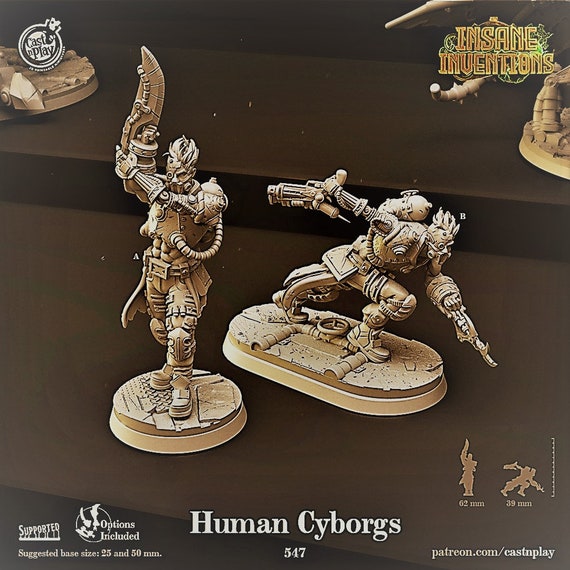 Human Cyborgs Dnd Miniatures Fantasy Rpg's - Etsy
