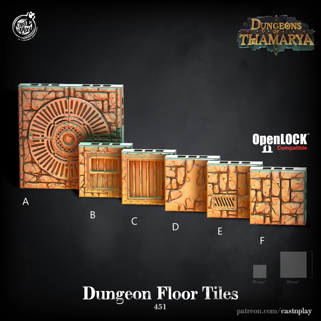 Dungeon Floor Tiles Dnd Miniatures Fantasy Rpg's Tabletop Miniatures - Etsy
