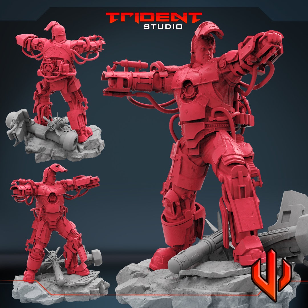 Iron Mun Mark 1 Mask Open 40mm Crisis Protocol Dnd Miniatures Tabletop ...