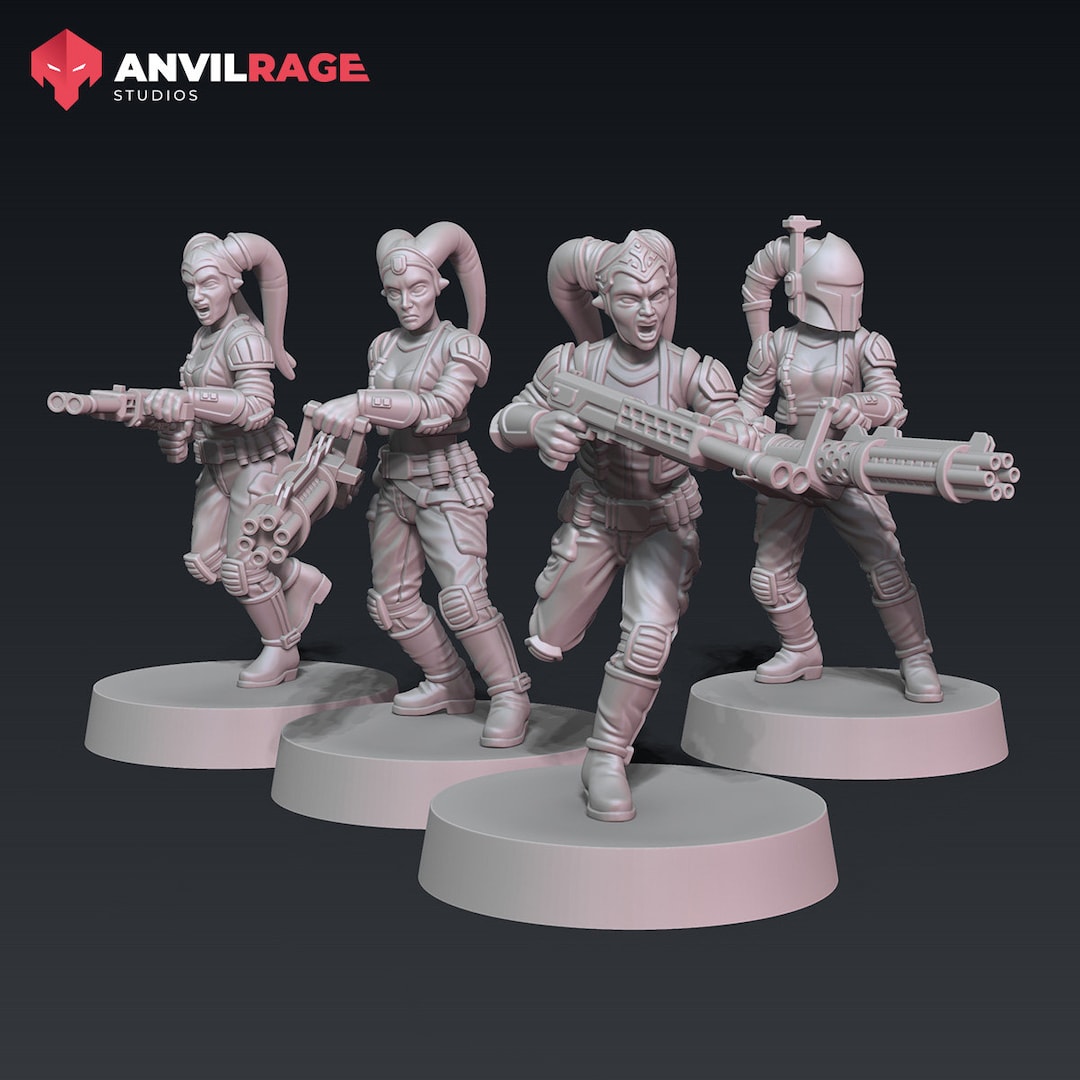 Freedom Fighters - Female Heavies - Set of 4 | Anvilrage | 35mm | SW ...