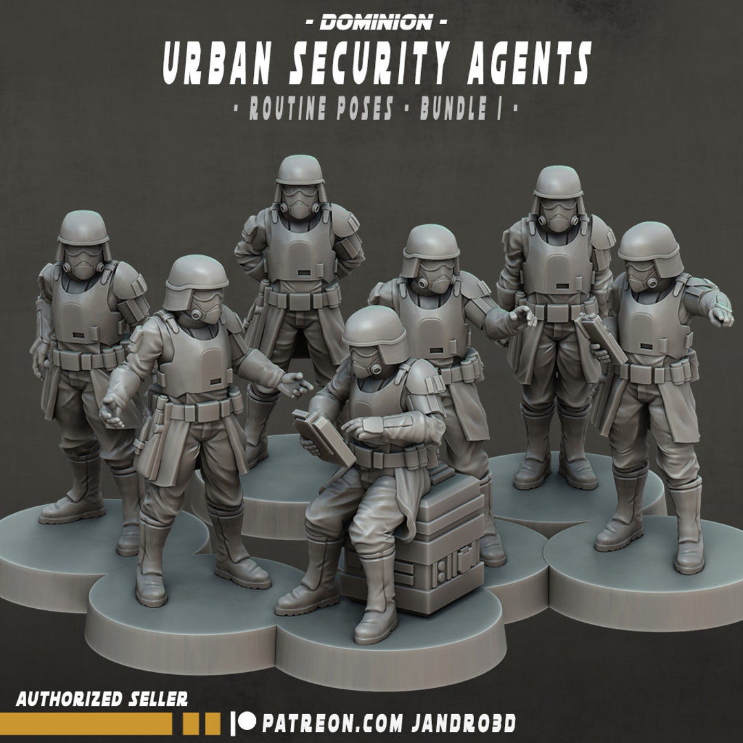 Urban Security Agents - Routine Poses - Set of 7 | 35mm | SW Legions ...