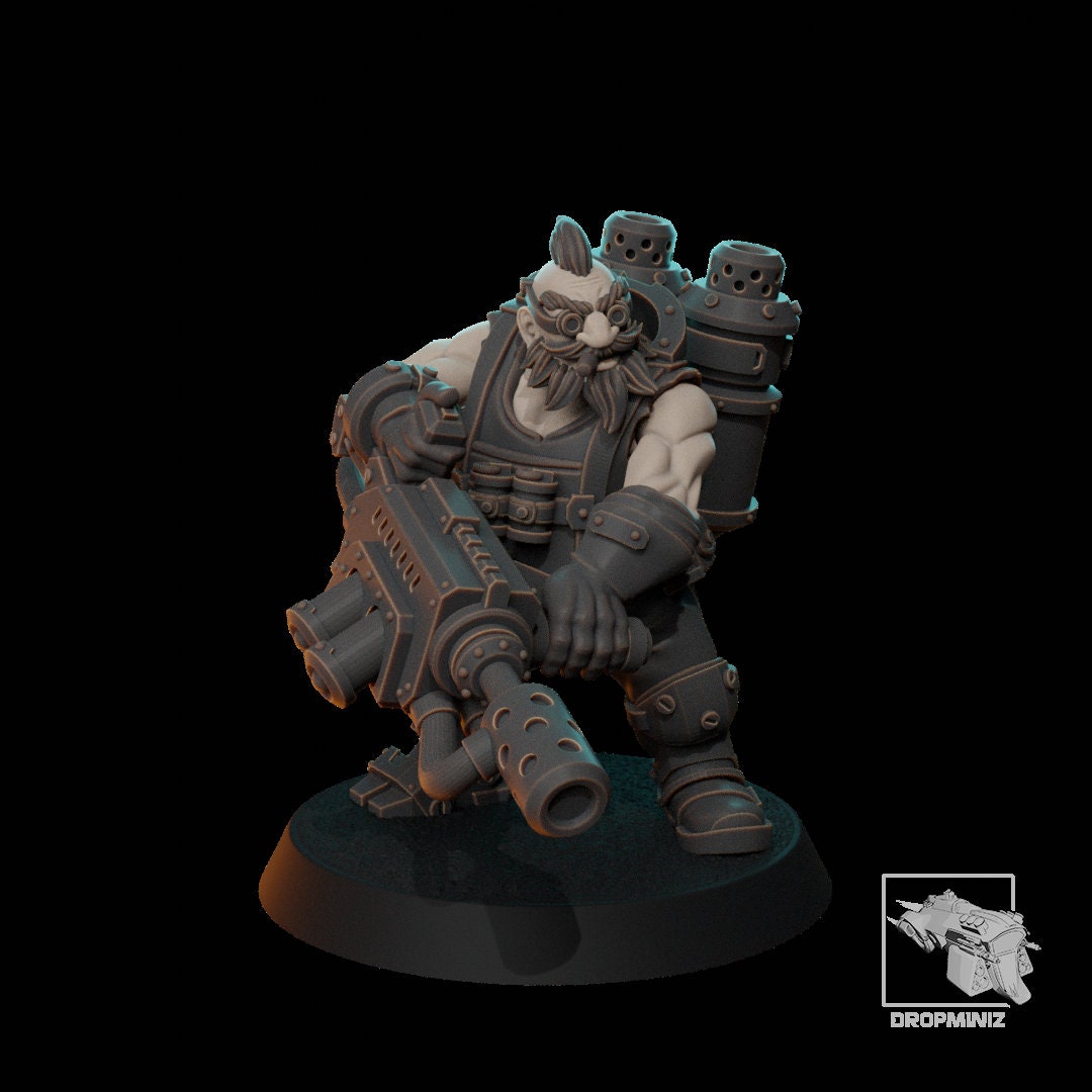 Bad Azz Dwarves of the Galaxy Flamer Dnd Miniatures - Etsy