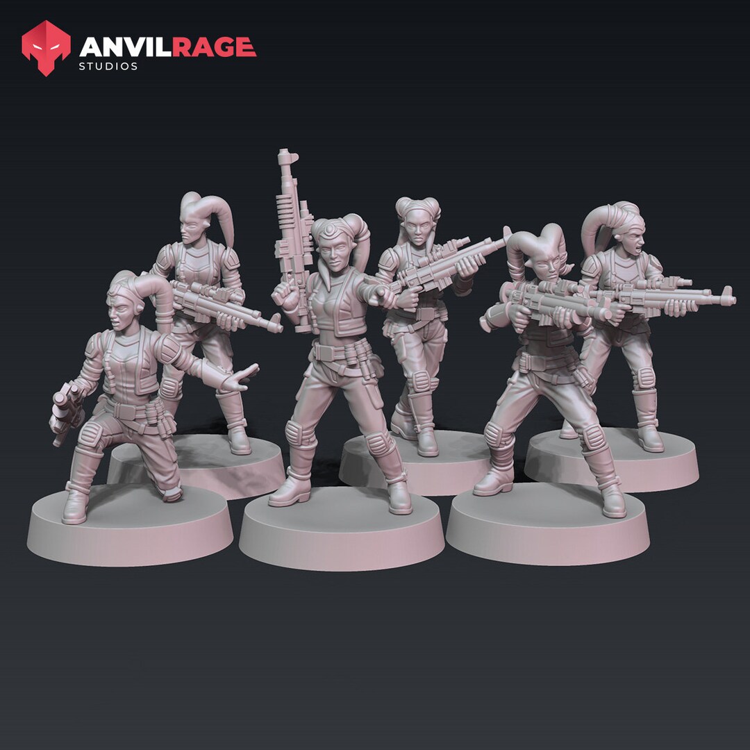 Freedom Fighters - Female - Set of 6 | 35mm | SW Legions | Dnd ...
