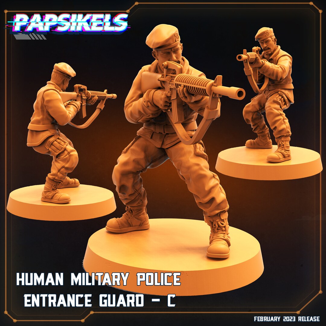 Military Police Entrance Guard C - Resin 3D Print Alien Miniature | RPG ...